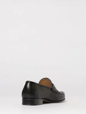 Valentino Garavani Leather Loafers With Gold Tone Hardware