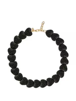 CRYSTAL HAZE Heart Necklace - Black