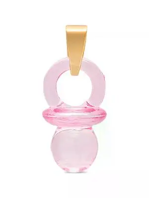 CRYSTAL HAZE Pacifier Pendant Necklace - Gold