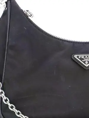 Prada Re-edition 2005 Tessuto Shoulder Bag - Black