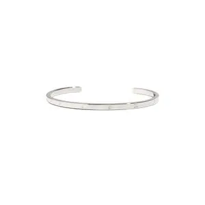MAISON MARGIELA Minimal Logo Cuff - Silver