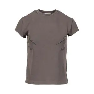 JEAN PAUL GAULTIER Stretch Cotton Baby Tee With Embroidery - Red