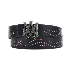 Amiri Ma Stud Belt - Black