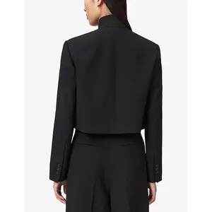 ALLSAINTS Raina Cropped Stretch-woven Blazer