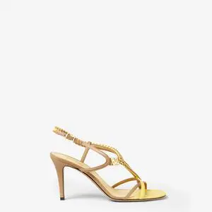 Fendi Ffold Nappa Leather Sandals