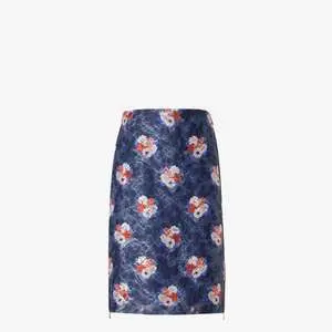 Fendi Midi Pencil Skirt - Blue