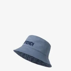 Fendi Bucket Hat With Ff Motif And Logo - Blue