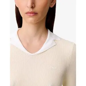Claudie Pierlot Two-in-one Knitted And Cotton Mini Dress