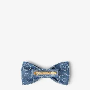 Fendi Ff And Floral Denim Hair Clip
