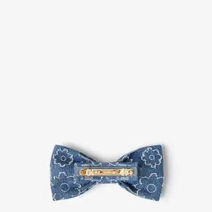 Fendi Ff And Floral Denim Hair Clip
