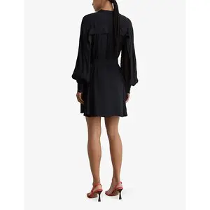 REISS Eliana Belted Woven Mini Dress