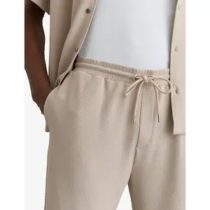 REISS Textured Stretch-woven Shorts - Stone