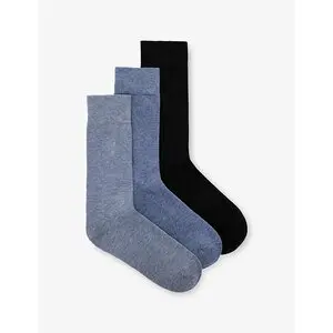 ALLSAINTS Adan Socks Pack Of Three - Agate Blue