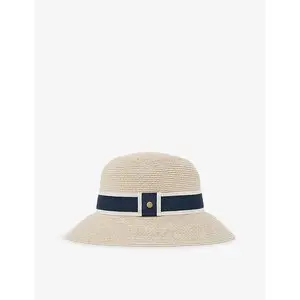 REISS Ribbon Trim Straw Hat