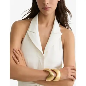 REISS Tie-front Woven Jumpsuit - Ivory