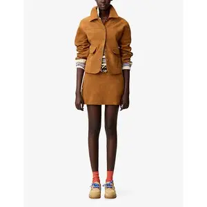 Claudie Pierlot Suede Wrap Mini Skirt