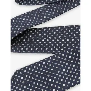 REISS Dario Micro-square Silk-blend Tie