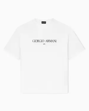 Giorgio Armani Cotton Interlock-jersey T-shirt - White
