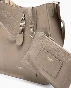Giorgio Armani Pebbled Leather Shoulder Bag