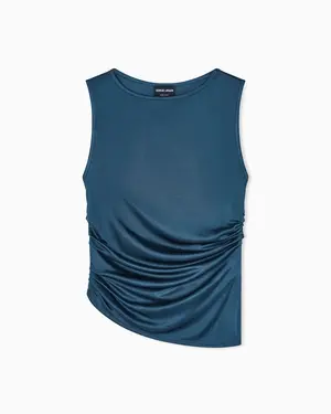 Giorgio Armani Viscose Jersey Draped Top