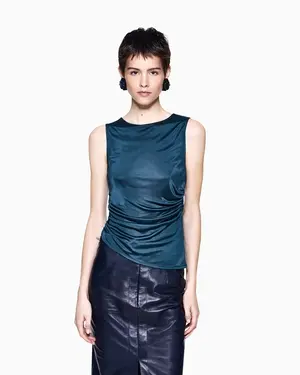 Giorgio Armani Viscose Jersey Draped Top