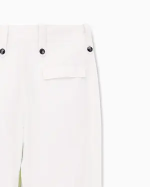 Giorgio Armani Pleated Linen Blend Trousers