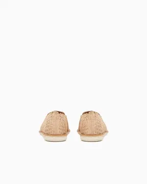 Giorgio Armani Embroidered Loafers - Beige