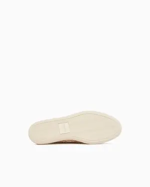 Giorgio Armani Embroidered Loafers - Beige