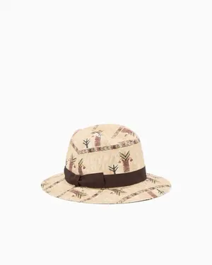 Giorgio Armani Cotton And Linen Blend Hat