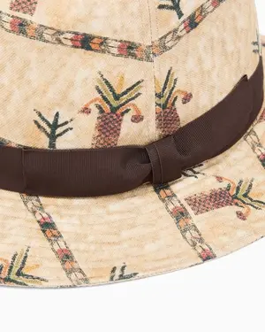 Giorgio Armani Cotton And Linen Blend Hat
