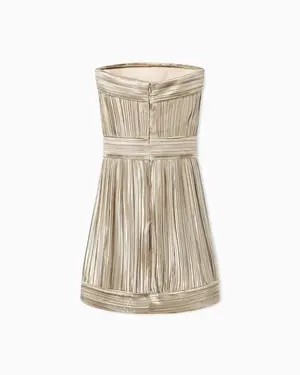 Giorgio Armani Short Pleated Satin Dress