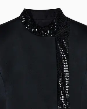 Giorgio Armani Short Viscose And Silk Jacket With Rhinestone Detail - Patterned