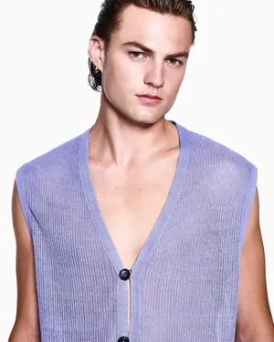 Giorgio Armani Single-breasted Linen Waistcoat