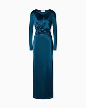 Giorgio Armani Long Viscose Jersey Dress - Green