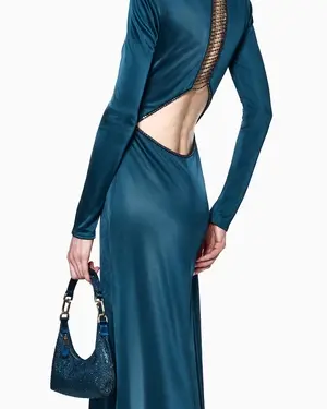 Giorgio Armani Long Viscose Jersey Dress