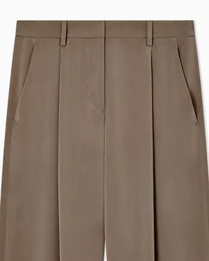 Giorgio Armani Single-pleat Silk Crêpe Trousers