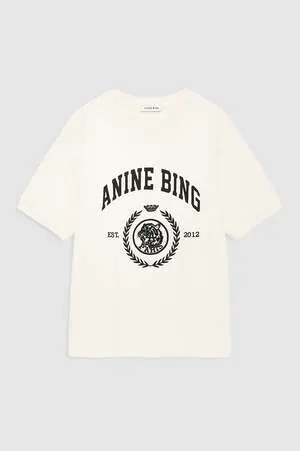 ANINE BING Jaylin Tee Collegiate - Washed Cream