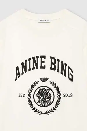 ANINE BING Jaylin Tee Collegiate - Washed Cream