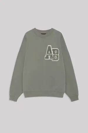 ANINE BING Miles Sweatshirt Letterman - Sage