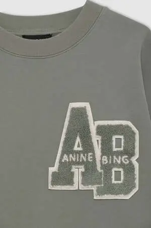 ANINE BING Miles Sweatshirt Letterman - Sage