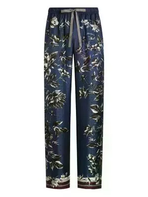 Dolce & Gabbana Floral Print Drawstring Trousers