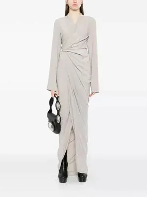 Rick Owens Wrap Draped Maxi Dress