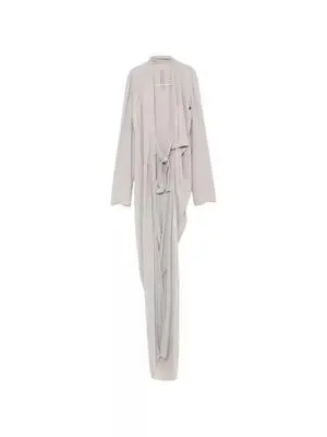 Rick Owens Wrap Draped Maxi Dress - Grey