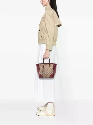 Gucci Small Gg Canvas Bree Satchel - Brown