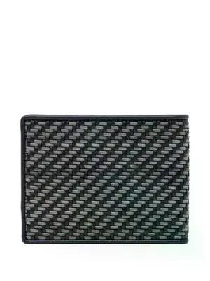 FERRAGAMO Logo-patched Woven Wallet