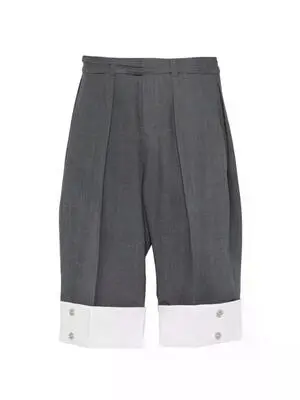 AO YES Pleated Cropped Trousers - Grey