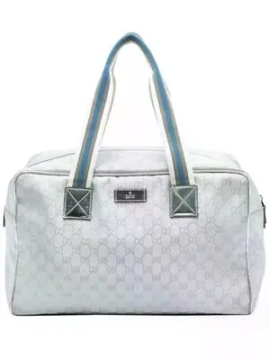 Gucci Gg Canvas Web Travel Bag - Grey