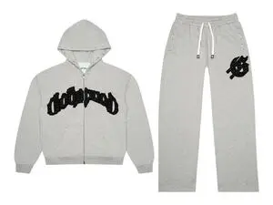 GODSPEED Symmetric Studded Sweatsuit - Grey/black