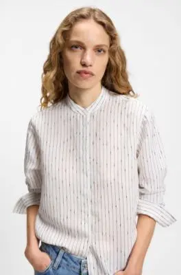 BOSS Striped Regular-fit Blouse