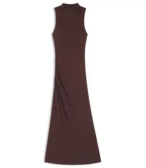 BOSS Slim-fit Jersey Dress - Dark Brown